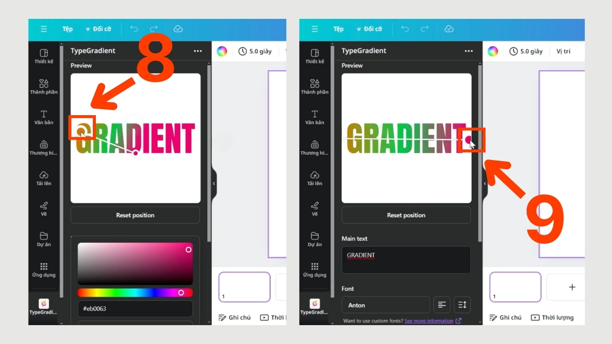 3 cách tạo gradient text Canva nhanh chóng, ai cũng làm được